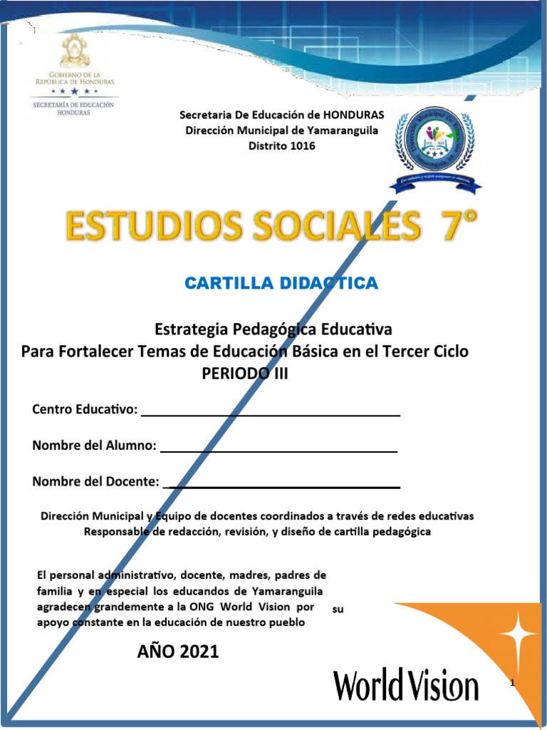 7° EESS III y IV 1016 | Descargar gratis PDF | Honduras | Brújula