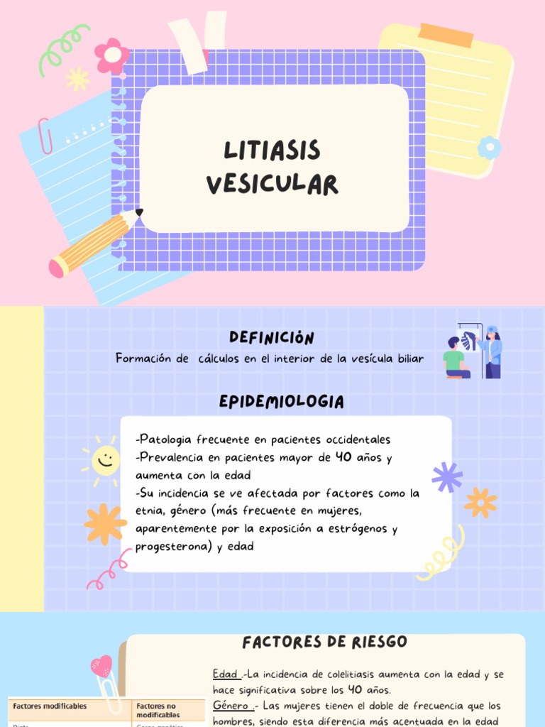 Litiasis Vesicular | PDF | Bilis | Vesícula biliar