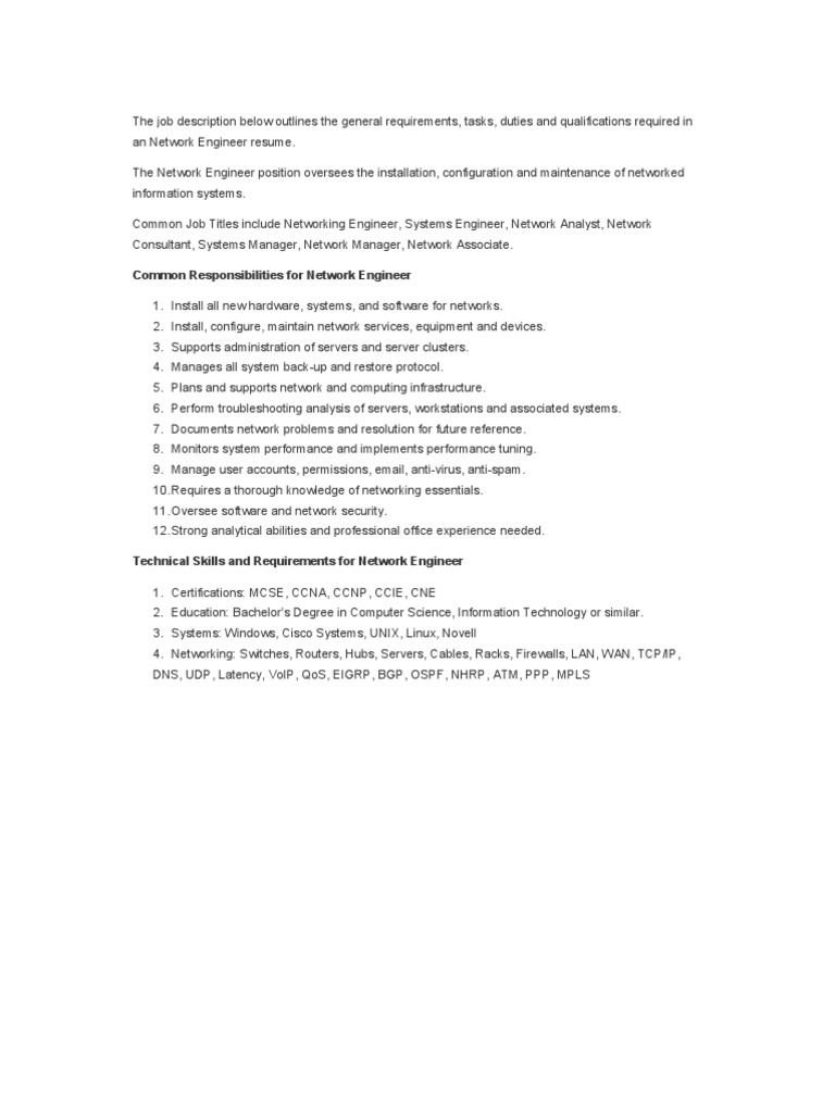 Skills Network Engineer | PDF | Cisco Certifications | Computer Network