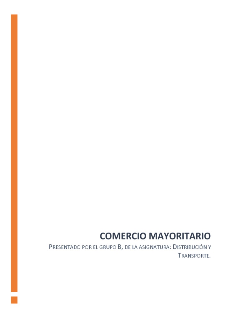 Comercio Mayorista: Conceptos y Ejemplos | PDF | Al por menor | Mercado ...
