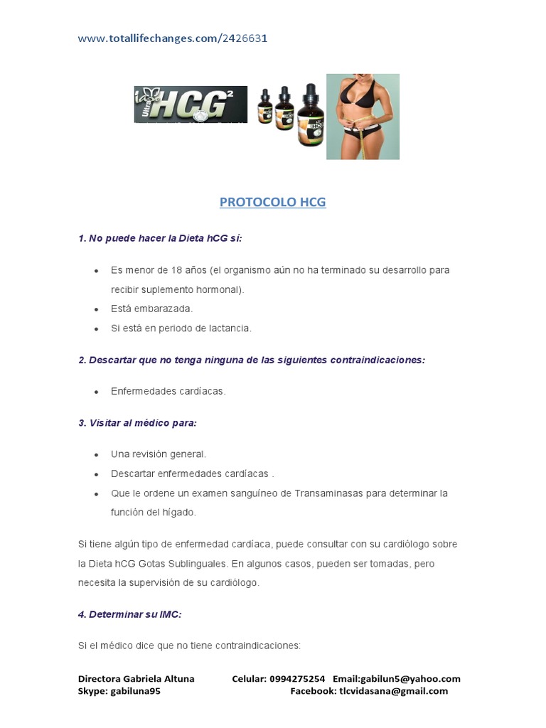Protocolo HCG Guia Practica | PDF | Dieta | Índice de masa corporal