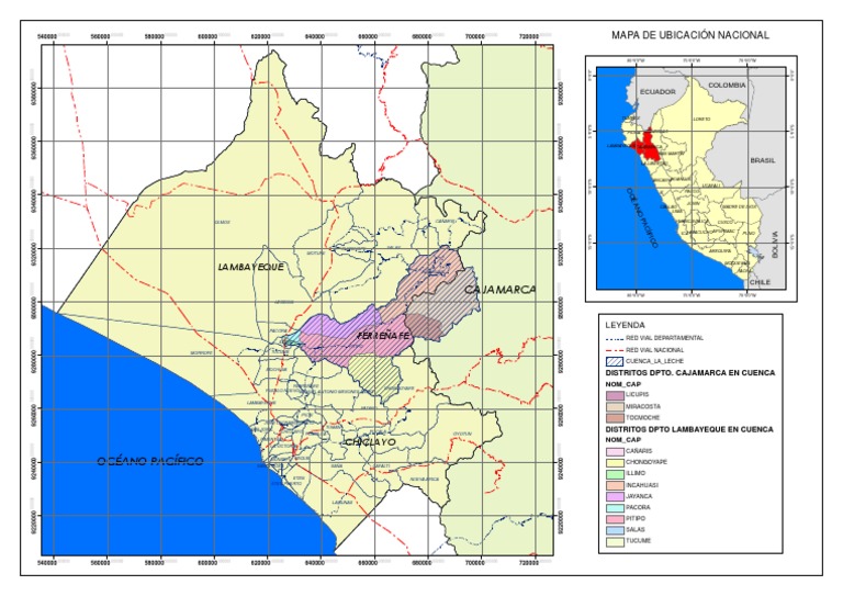 Plano de Ubicación Cuenca Río La Leche | PDF | Perú | América del Sur
