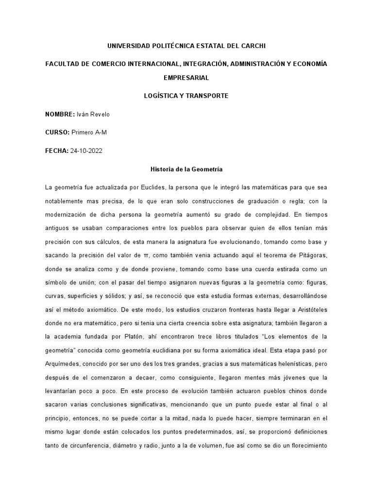 Historia de La Geometría | PDF | Geometría | Science