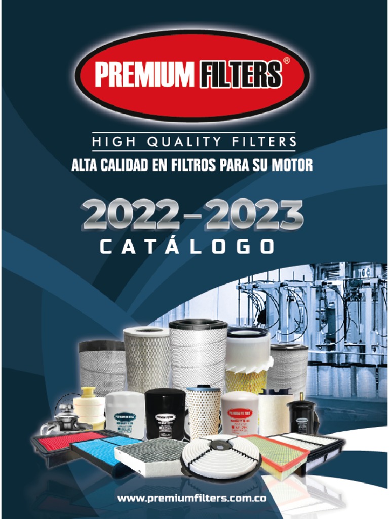 Catalogo Premium Filters 2022 2023 | PDF | Filtración | Contaminación