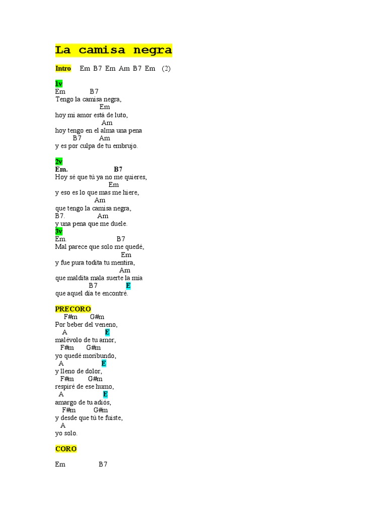 La Camisa Negra | PDF