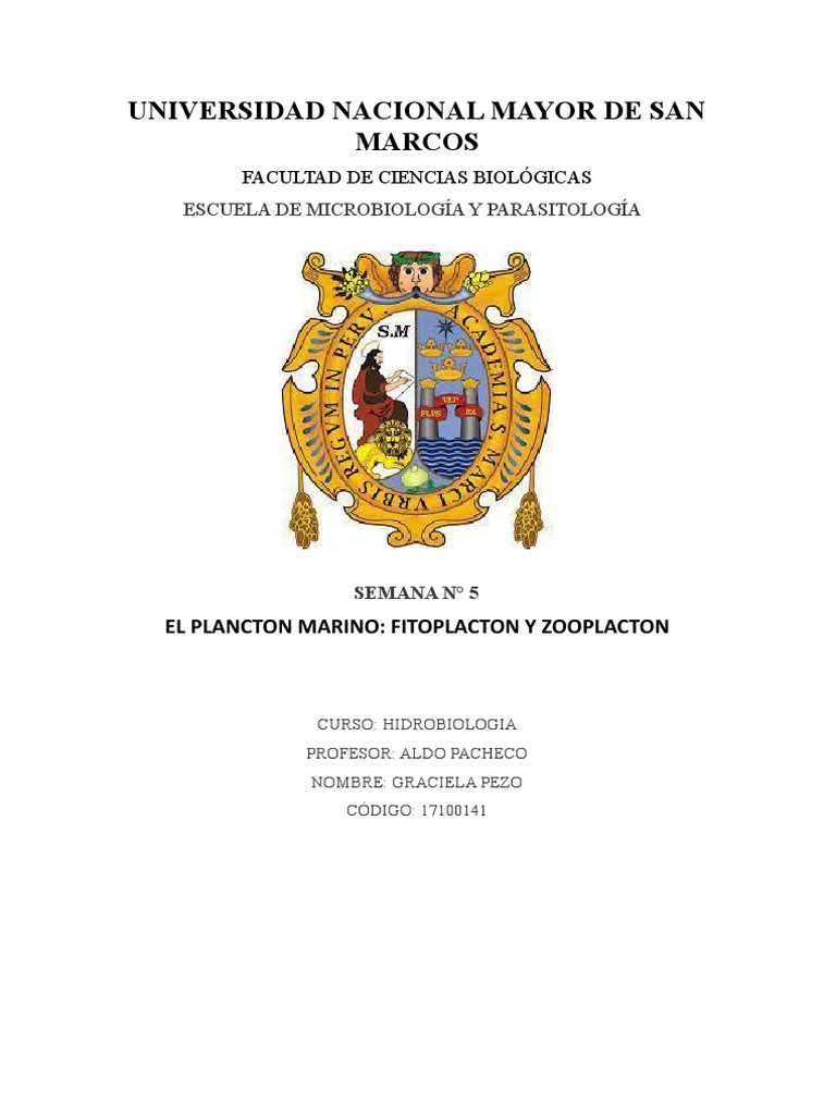 El Plancton Marino | PDF | Fitoplancton | Ciencias de la Tierra
