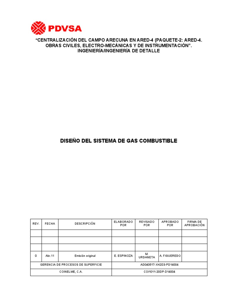 Diseño del Sistema de Gas Arecuna | PDF | Gases | Líquidos