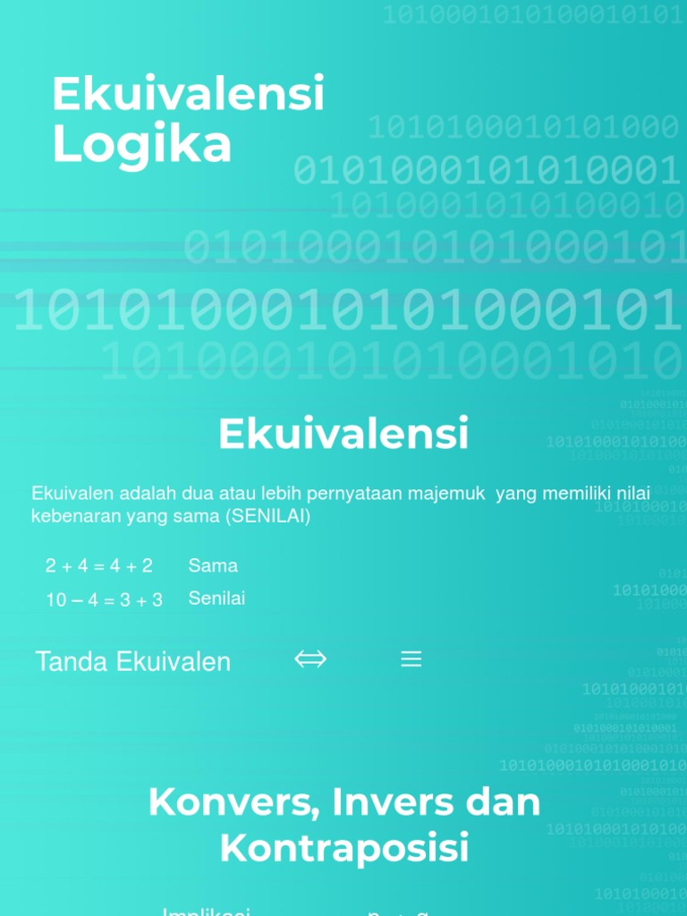 Ekuivalensi Logika | PDF