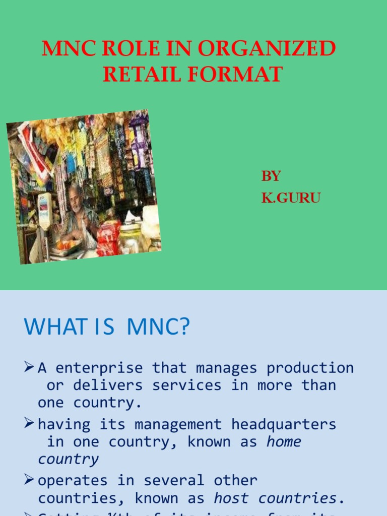 Impact of MNC On Retailmarket | PDF | Retail | Business