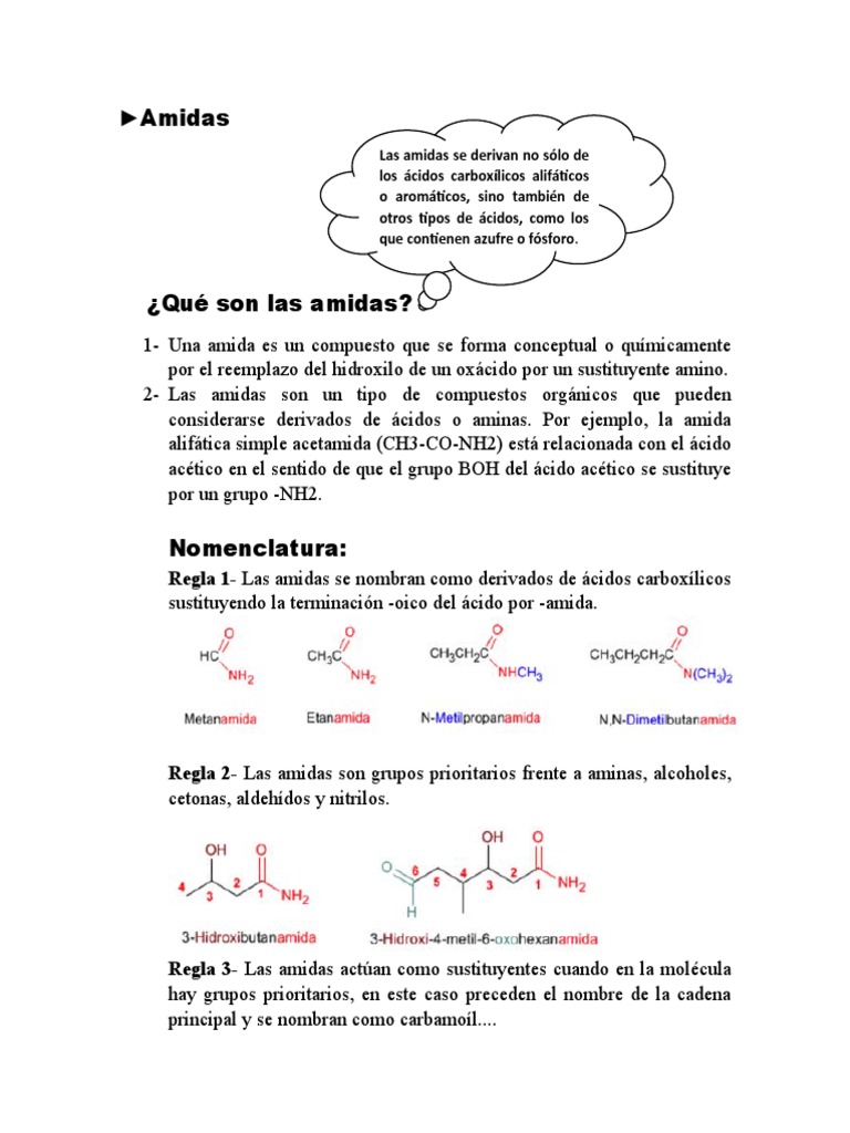 Amidas | PDF | Amida | Ácido