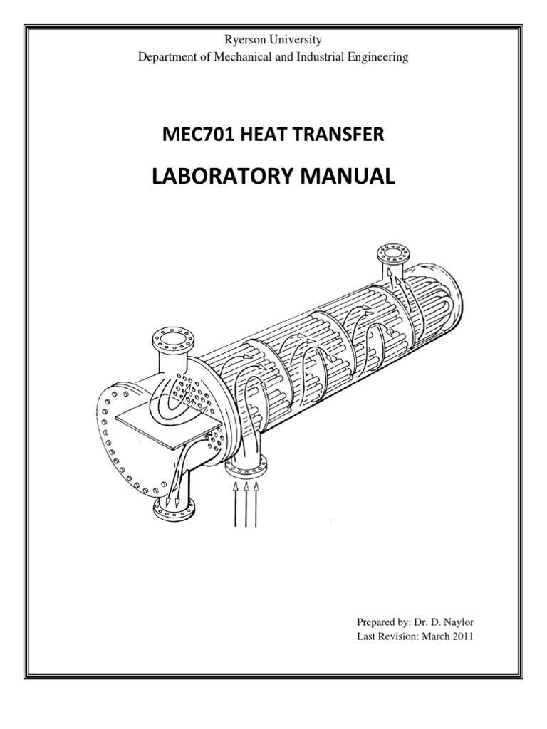 Laboratory Manual: Mec701 Heat Transfer | PDF | Thermal Conduction ...
