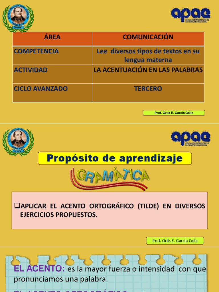 La Acentuacion en Las Palabras | PDF | Idiomas | Estudios de idiomas extranjeros