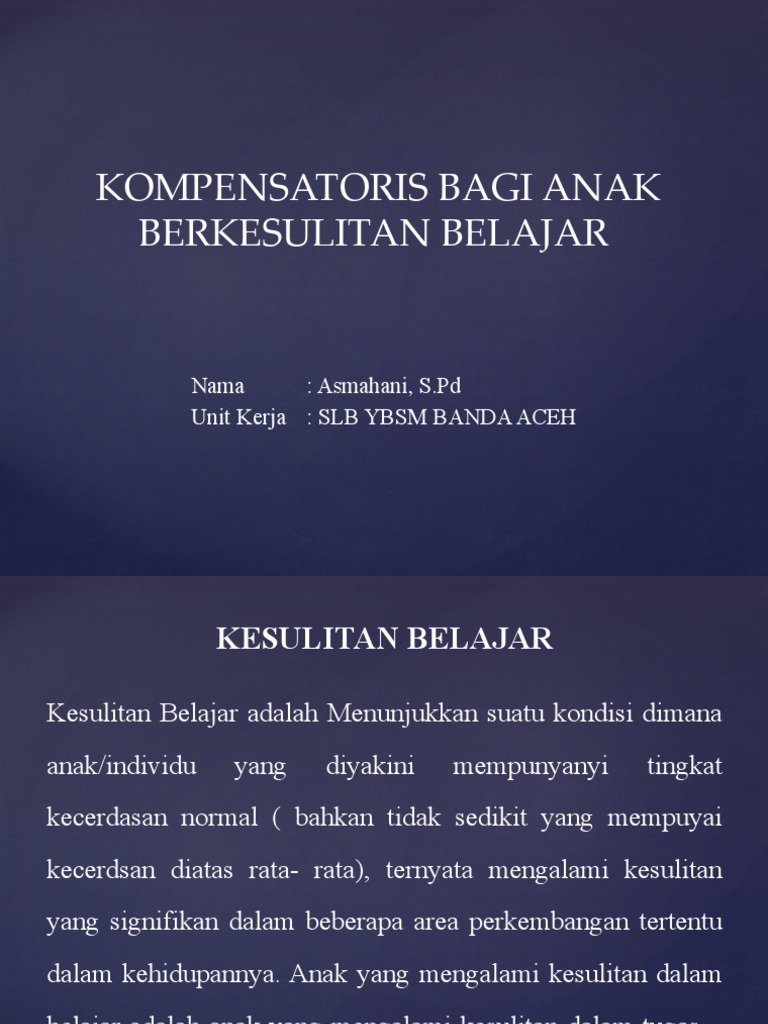 Mengatasi Kesulitan Belajar Anak | PDF | Karier & Perkembangan | Seni ...
