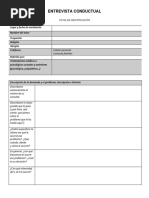 Formato para Una Entrevista Conductual | PDF | Comportamiento | Sicología