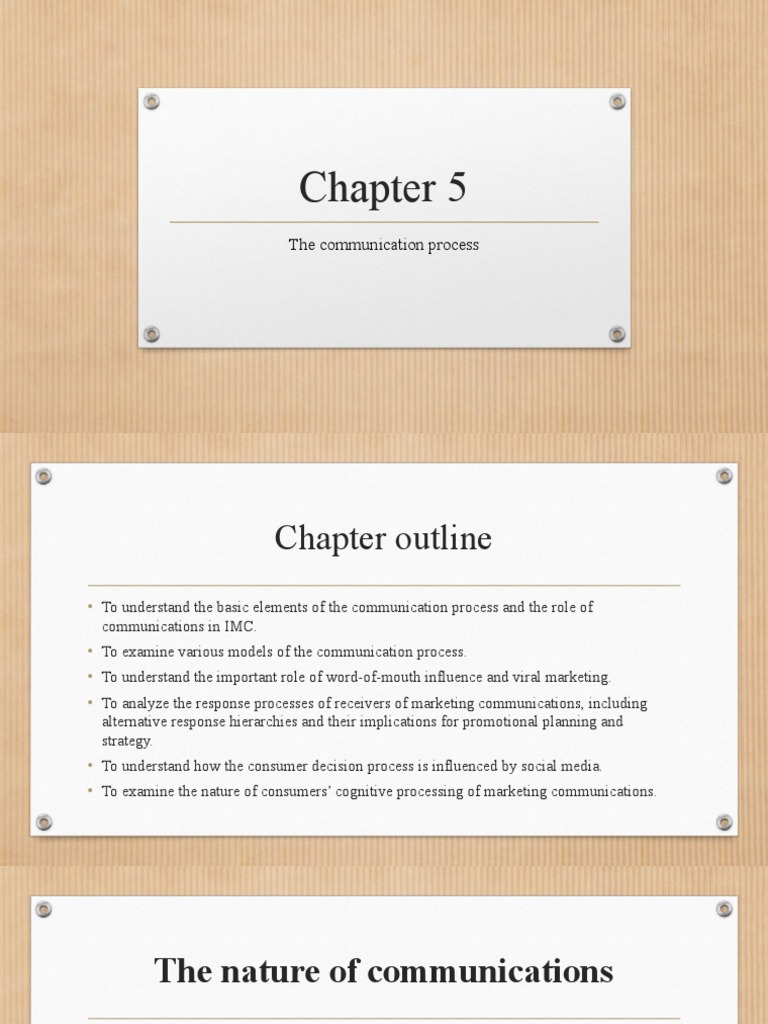 Chapter 5 - Communication Process | PDF | Communication | Attitude ...