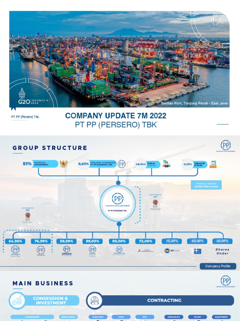 PT PP (Persero) Tbk. Company Update 2022 | PDF | Equity (Finance ...