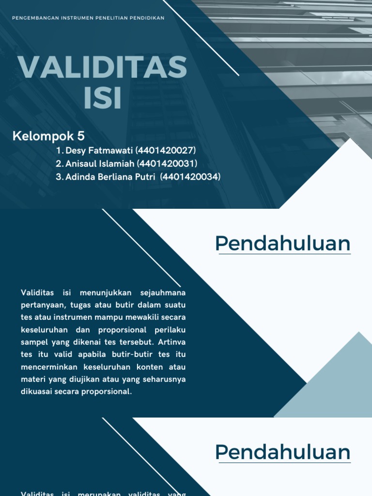 Validitas Isi | PDF