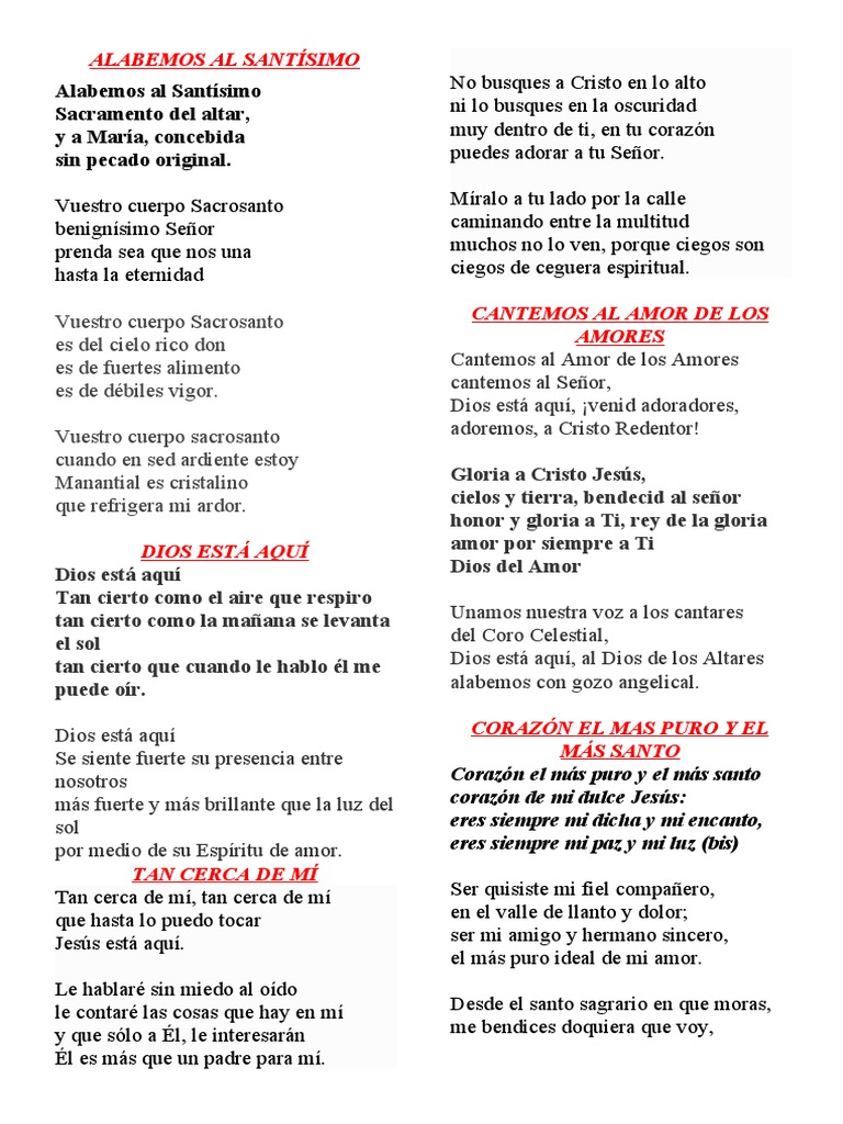 Jueves Santo Letra | PDF | eucaristía | Amor