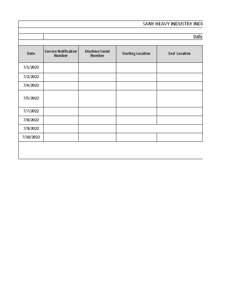 SANY & STRY Daily Visit Reports Summary | PDF