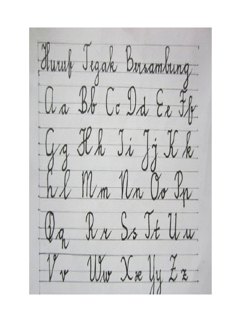 Huruf Tegak Bersambung | PDF