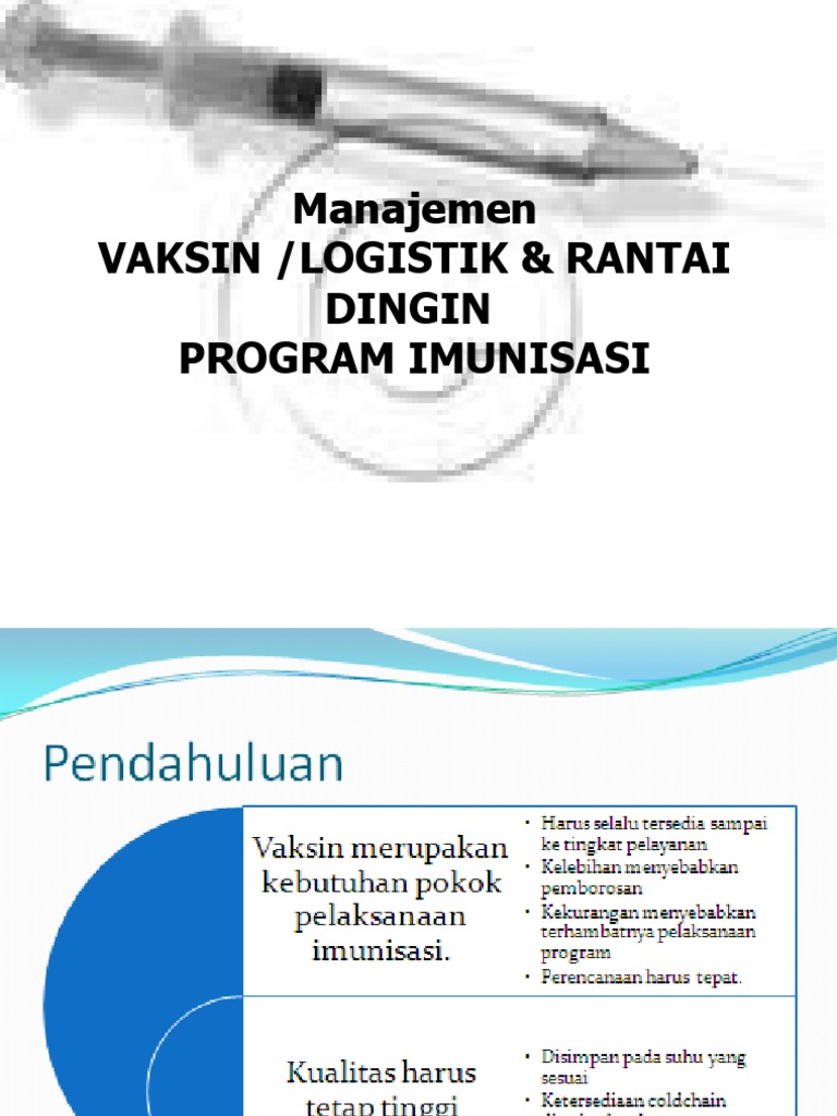 Manajemen Vaksin Dan Rantai Vaksin | PDF