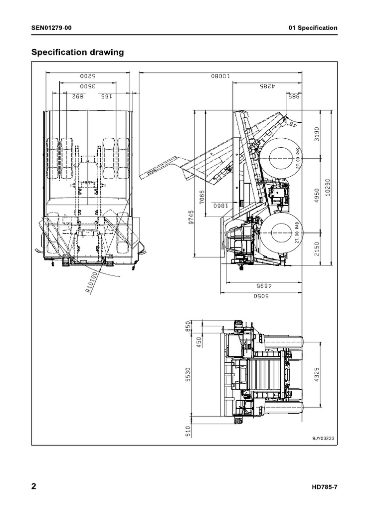 Drawing Komatsu HD785-7 | PDF