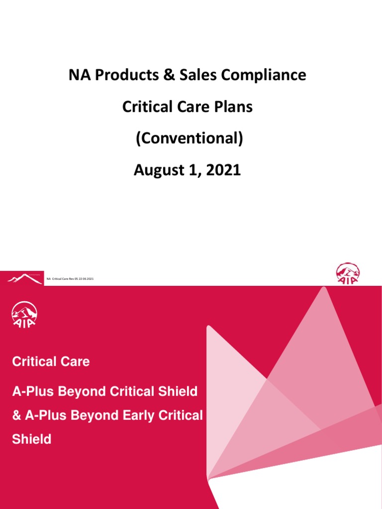 2021 NA Products and Sales Compliance (Conventional) - Critical Care ...