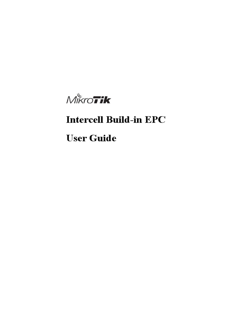 Intercell EPC User Guide | PDF | Ip Address | Computer Network
