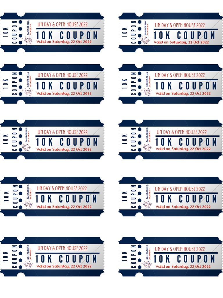 Classroom Food Bazaar Coupon UN Day 2022 | PDF