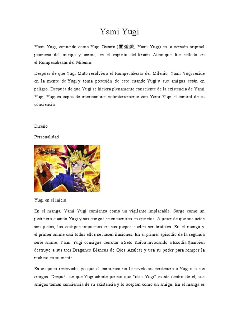 Yami Yugi | PDF