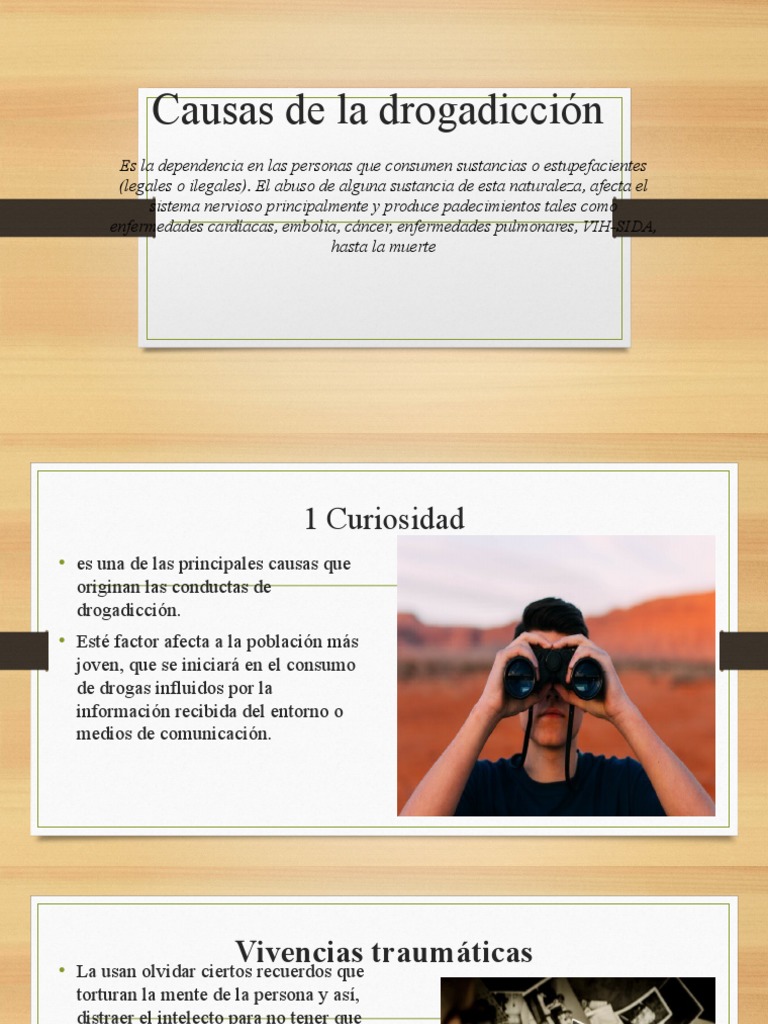 Causas de La Drogadiccion | PDF | La dependencia de sustancias | Sicología