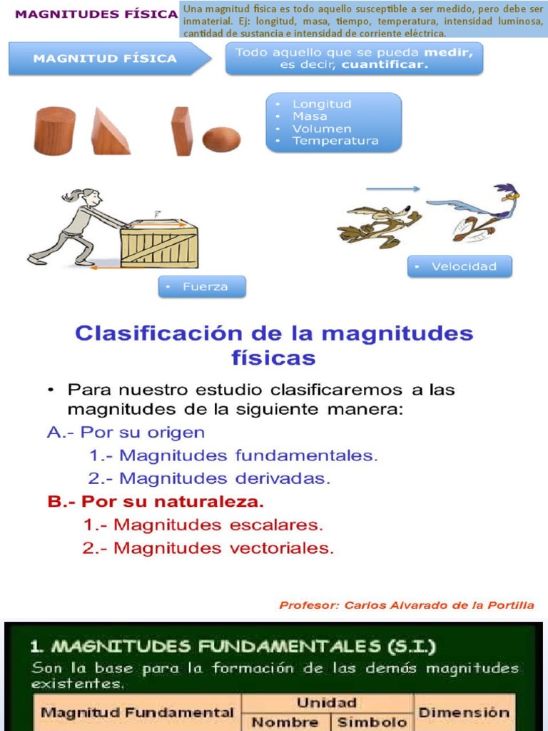 Tipos y Conceptos de Magnitudes Físicas | PDF | Ciencia y matemáticas
