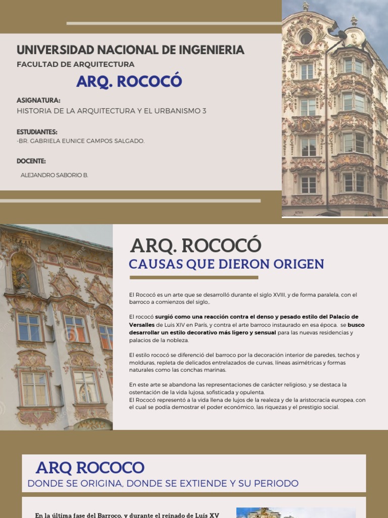 Arquitectura Rococó: Estilo y Obras | PDF