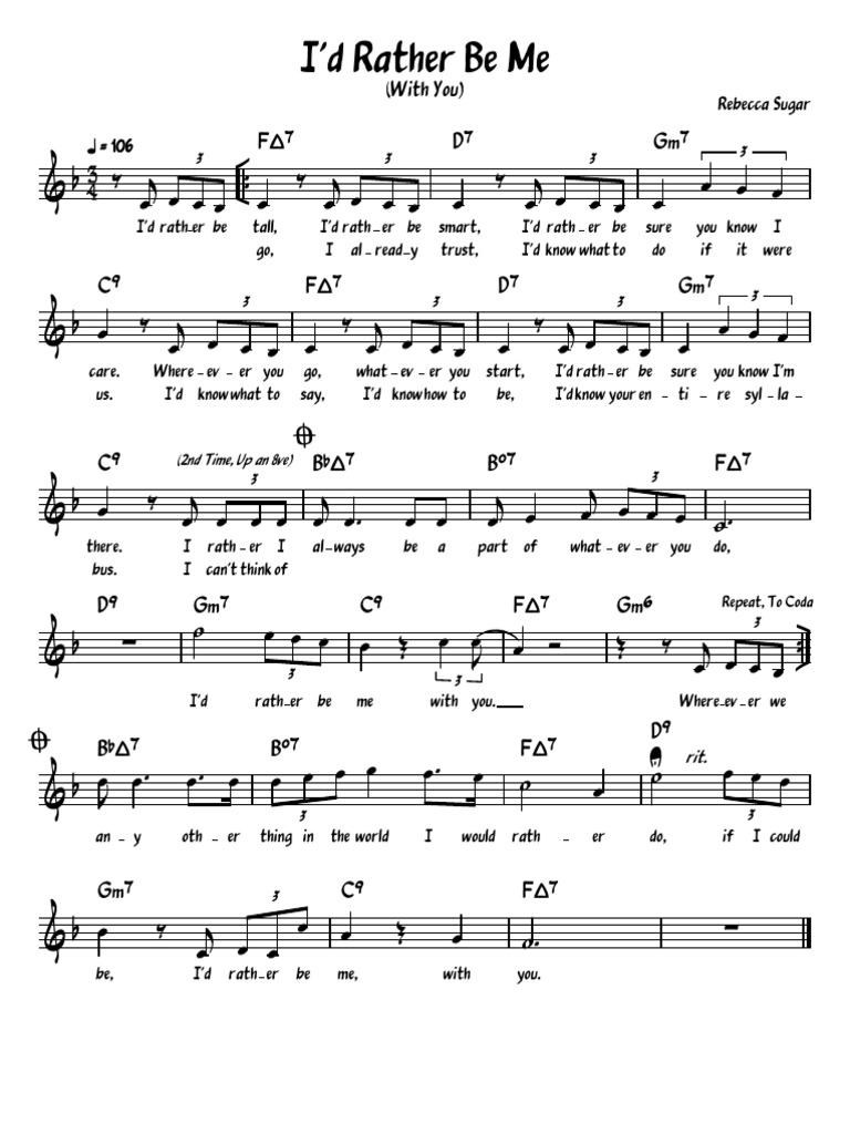 Rebecca Sugar Song Lyrics | PDF