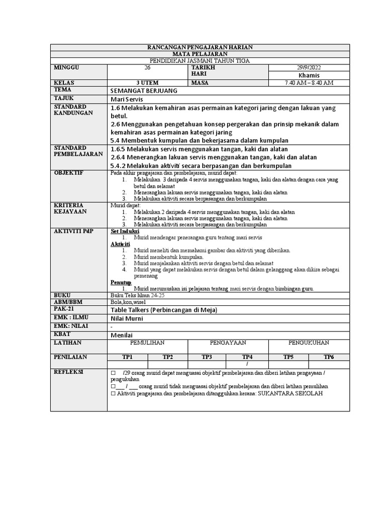 RPH Khamis 29 September 2022 | PDF