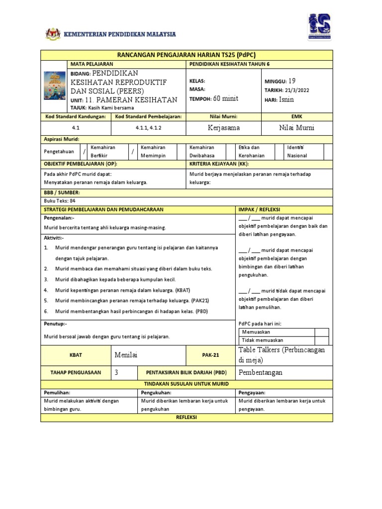 RPH PK THN 6 TS25 | PDF