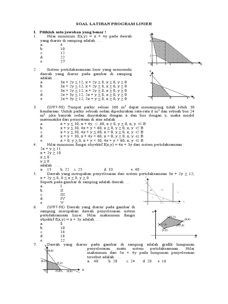 LKS Program Linier (Cek Point) | PDF