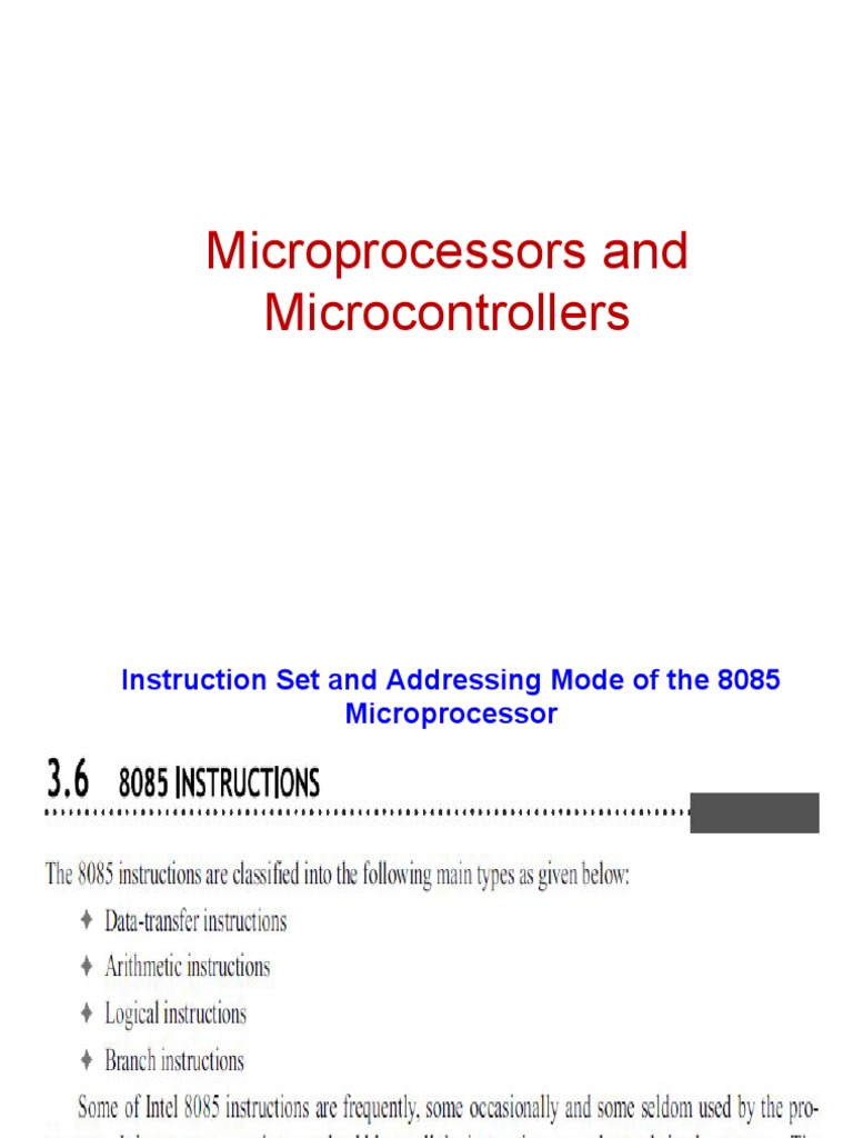 Microprocessors and Microcontrollers | PDF | Microprocessor | Electrical Engineering