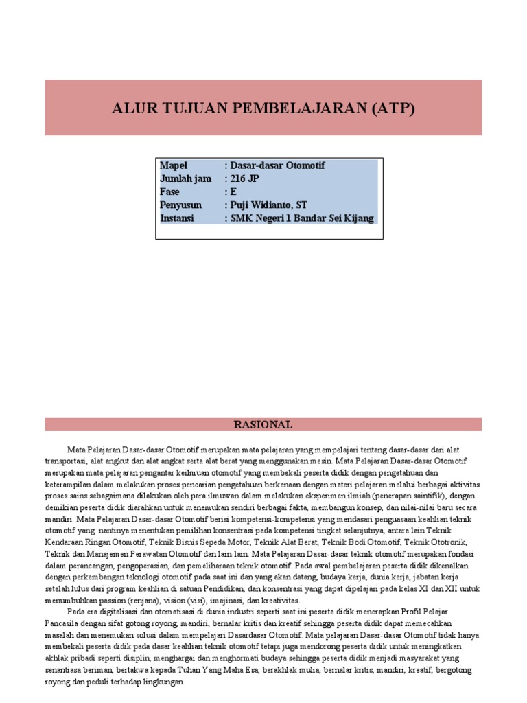 TP - Atp - Dasar-Dasar Teknik Otomotif - Gema Anggar Safitri - New ...
