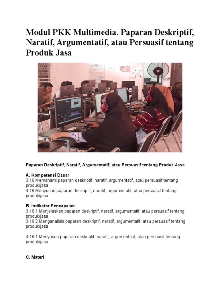 Modul PKK Multimedia Paparan Produk Barang Dan Jasa | PDF