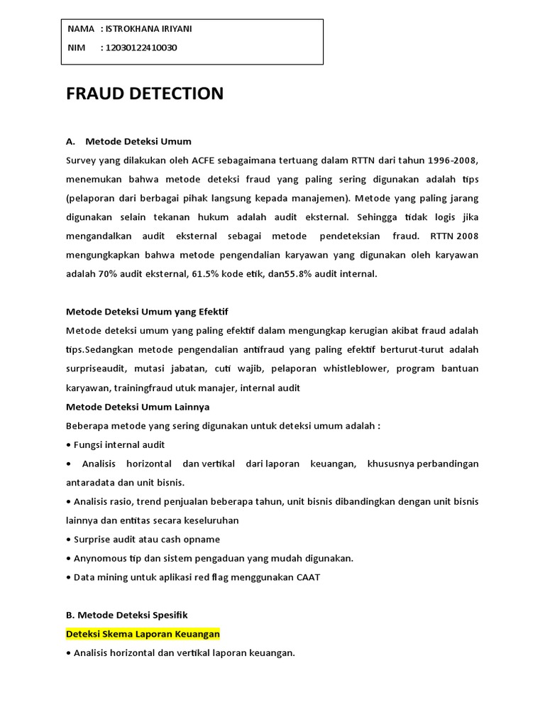 07.resume CH 7 - Fraud Detection | PDF