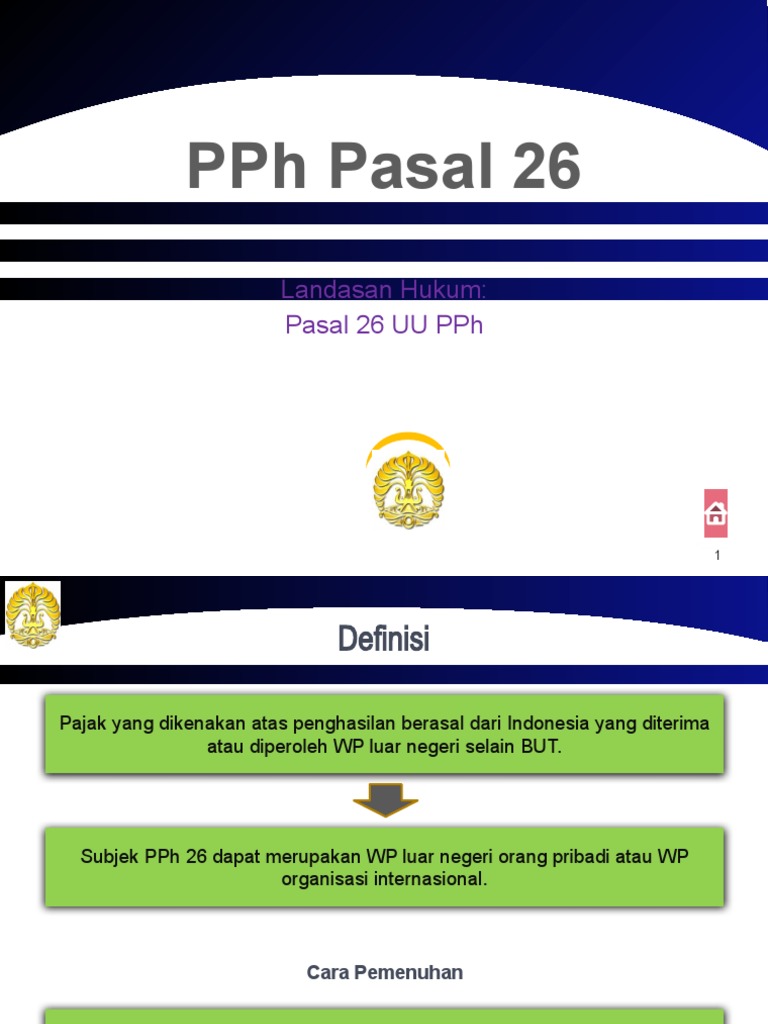 PPh 26: Tarif dan Penghitungan 2024 | PDF