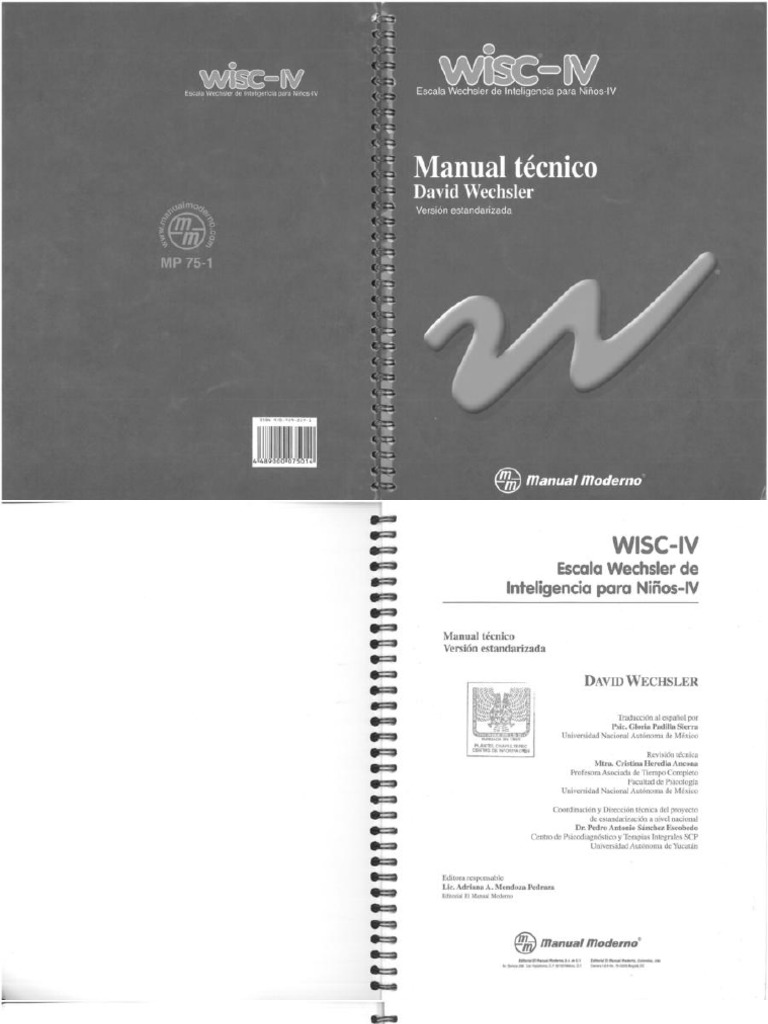 Wisc IV Manual de Aplicacion - Compress | PDF