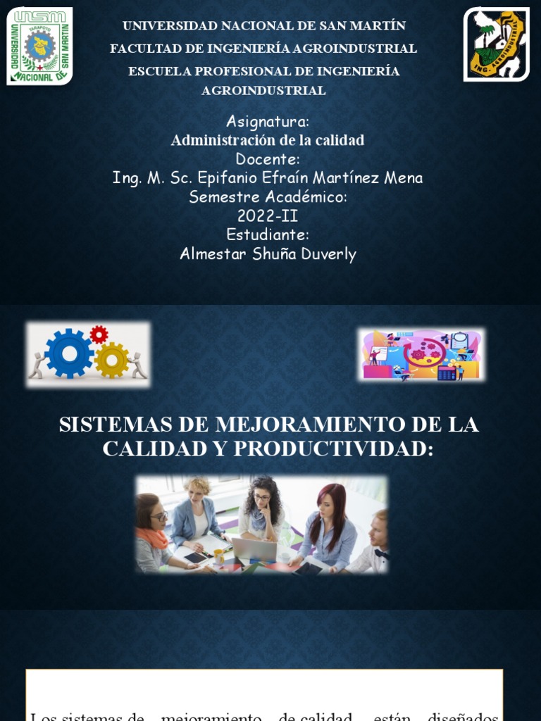 Sistemas de Mejoramiento de La Calidad y Productividad | PDF | Lean Manufacturing | Benchmarking