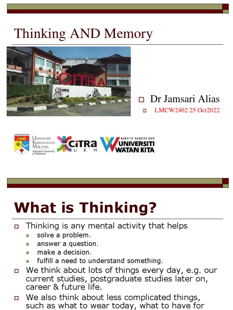 CTPS - Thinking Memory | PDF | Memory | Thought