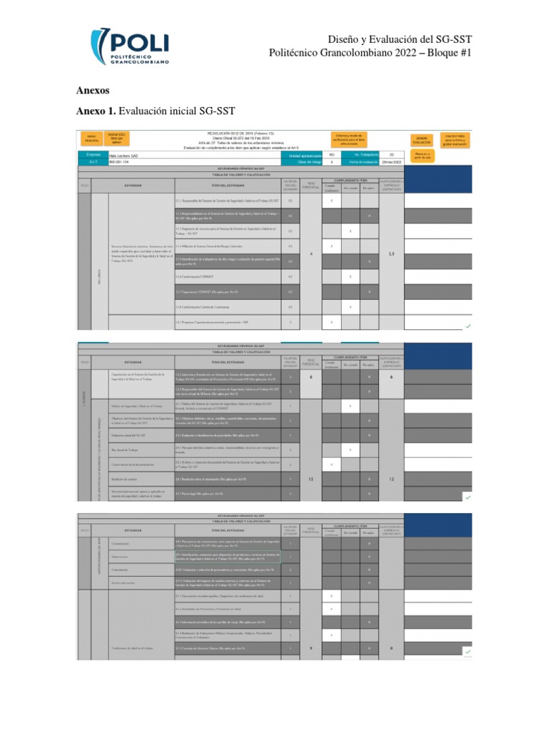 Anexos Última Entrega SG-SST Enviar | PDF | Business