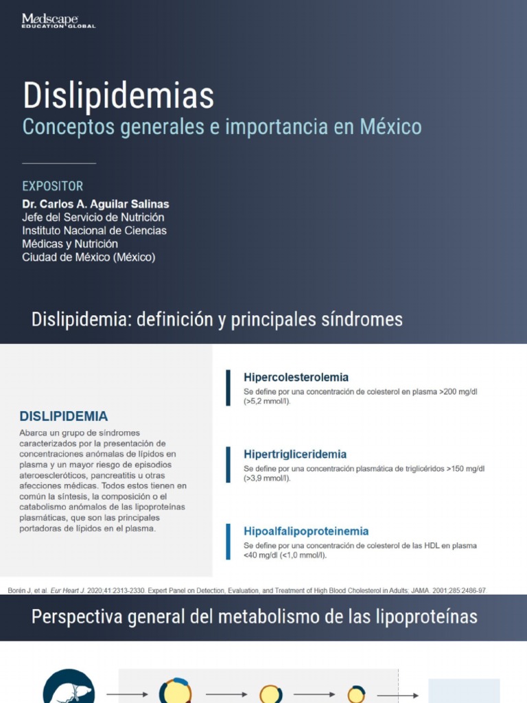 Dislipidemias Medscape | PDF | Lipoproteína | Hipercolesterolemia