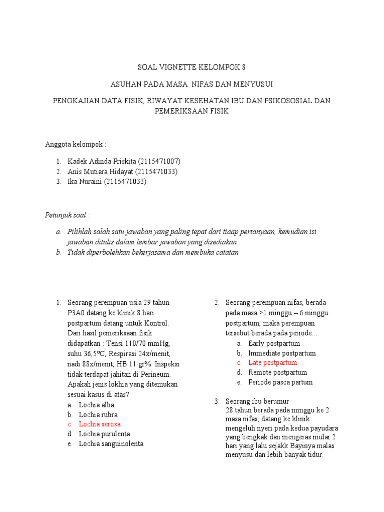 Soal Vignette Kel 8 | PDF