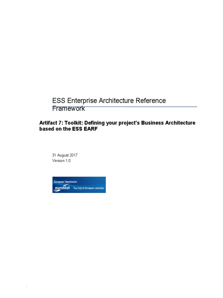 ESS - Enterprise Architecture Reference Framework - Version 1.0 - A6 ...