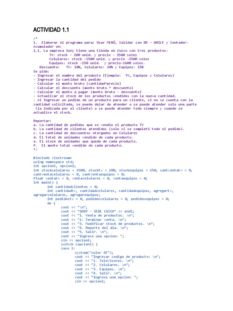 Fundamentos de Programacion I | PDF | Programación de computadoras ...